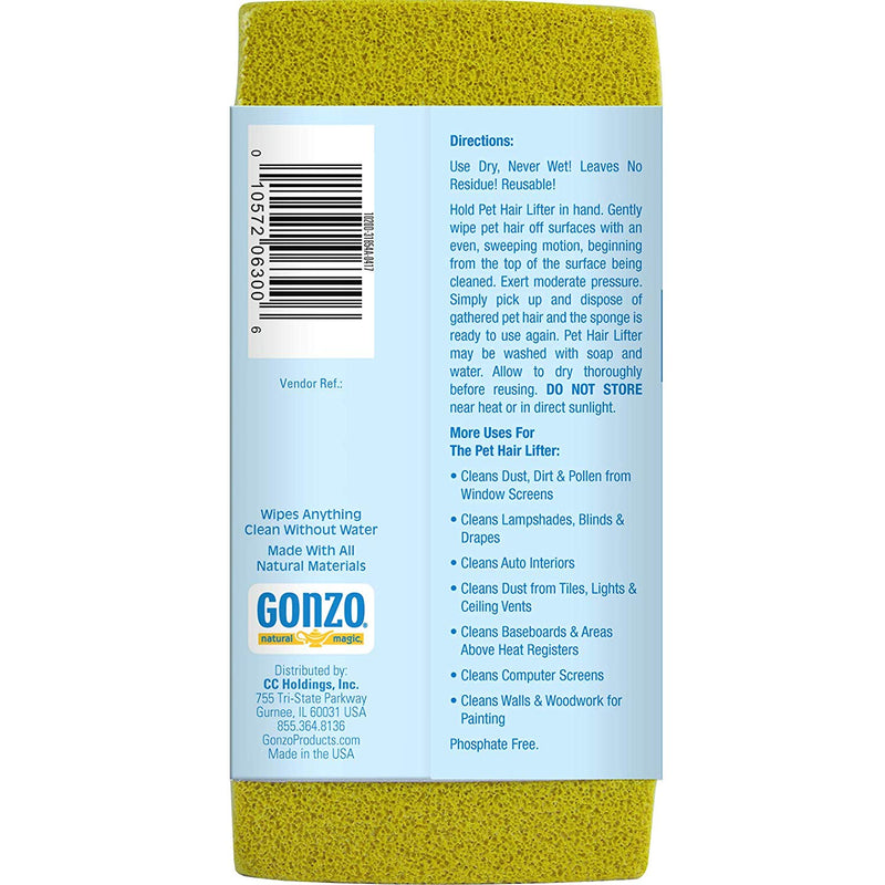 Gonzo Pet Hair Lifter Sponge, Part 32-0107-02, 1020D – Red Vacuums