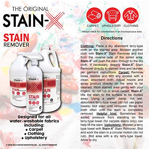 Stain-X Multi-Purpose Stain Remover - 8 oz (40008) Part 40812-24S, 400 ...