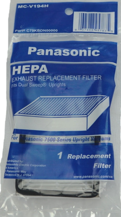 Panasonic Filter, HEPA Exhaust V7500 Series 9658/973/773/775 OEM Part ...